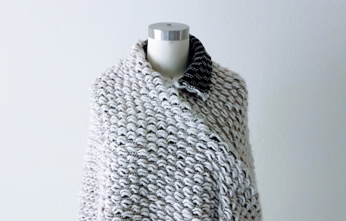 Asymmetrical Knit Cape - Fafafoom Studio